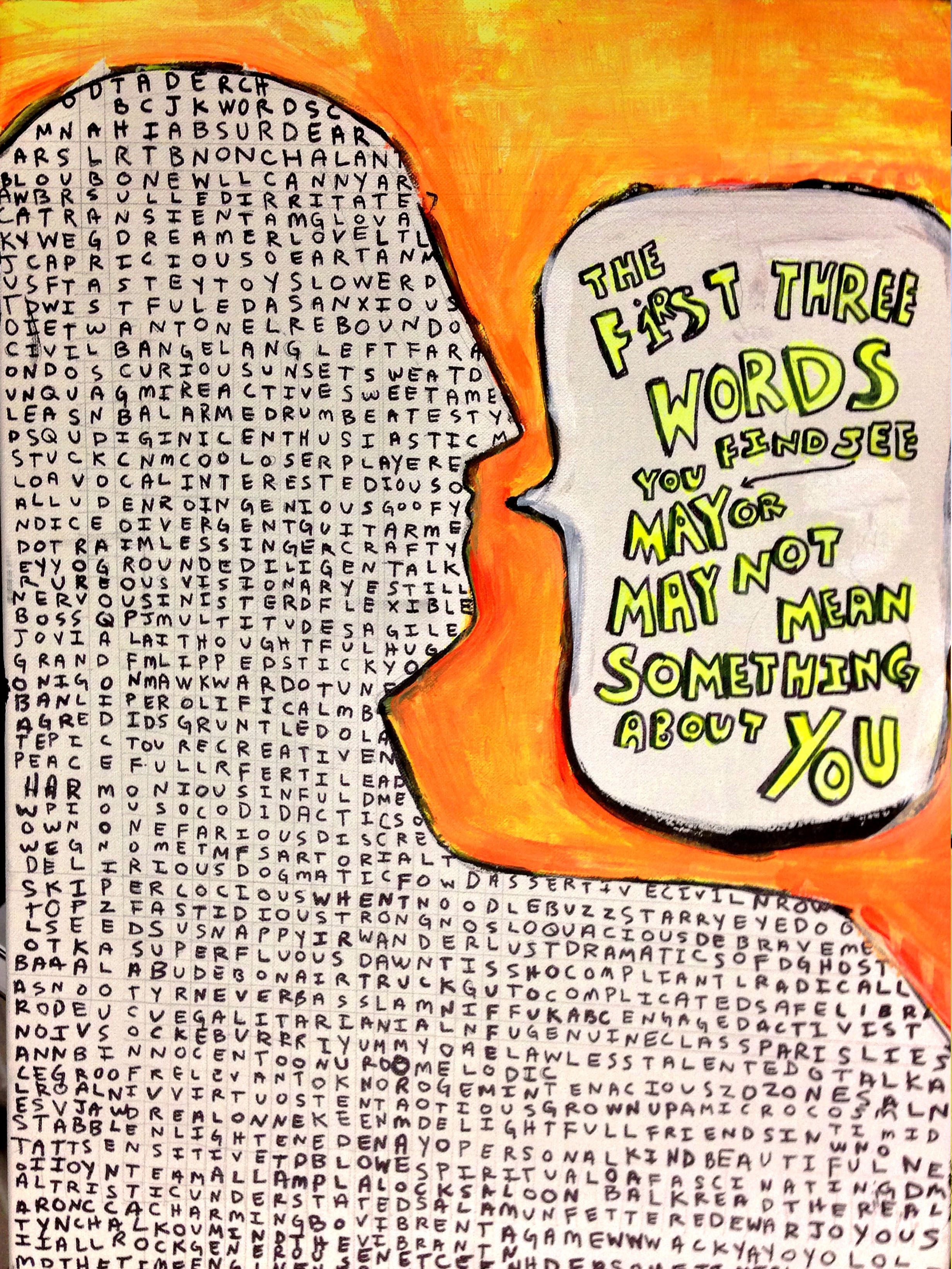 Process: Party Punx Watercolor Word Search Portraits – Lorna Alkana